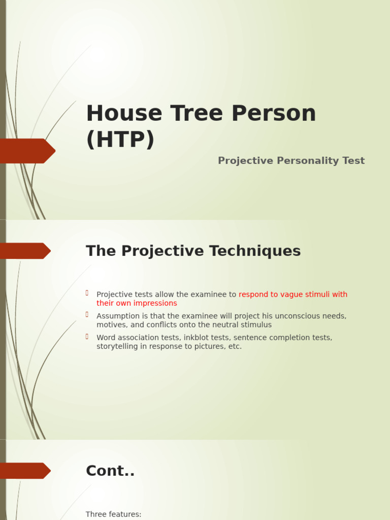 Lecture 11_House tree person | PDF | Art Therapy | Cognitive Science
