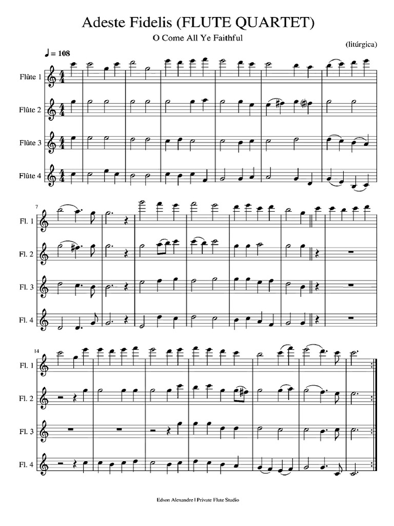Adeste Fideles 4 FL | PDF
