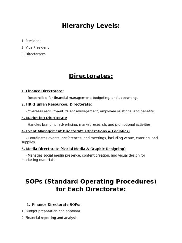 Hierarchy Levels | PDF