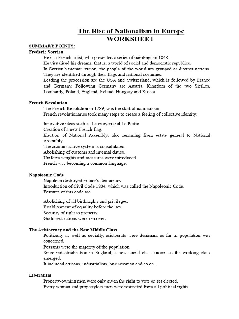 The Rise of Nationalism in Europe | PDF | Nationalism | France