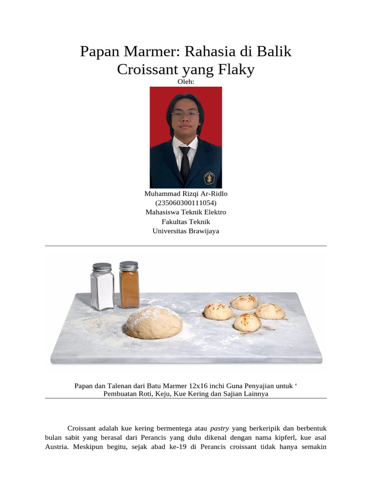 Artikel Populer_Muhammad Rizqi Ar-Ridlo_Papan Marmer: Rahasia di Balik Croissant yang Flaky | PDF