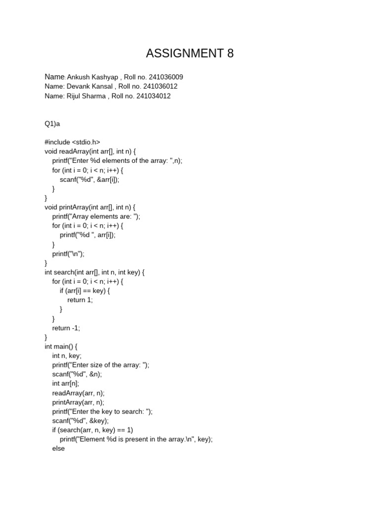 Lab 8 Assignment Answers Q1-4 | PDF | Programming Paradigms | Software Development