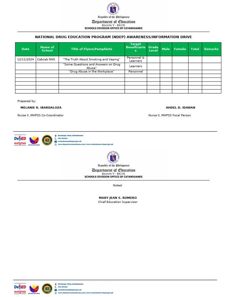 NDEP AWARENESS | PDF