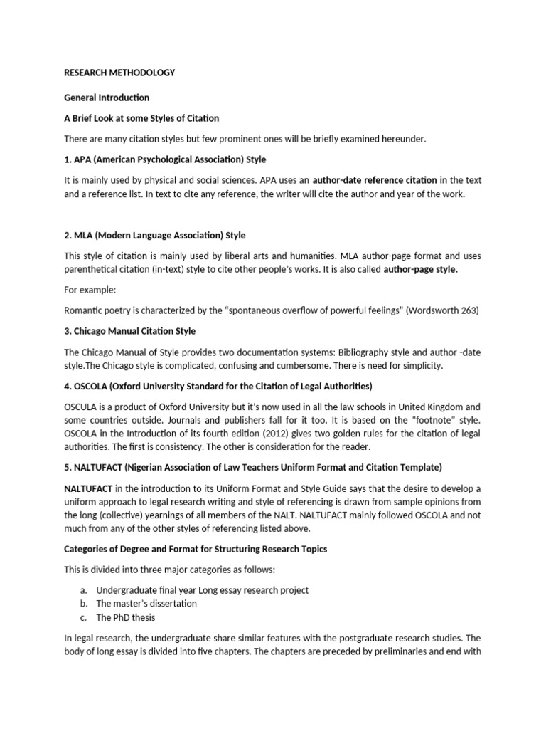 RESEARCH METHODOLOGY 1(4) | PDF | Methodology | Citation
