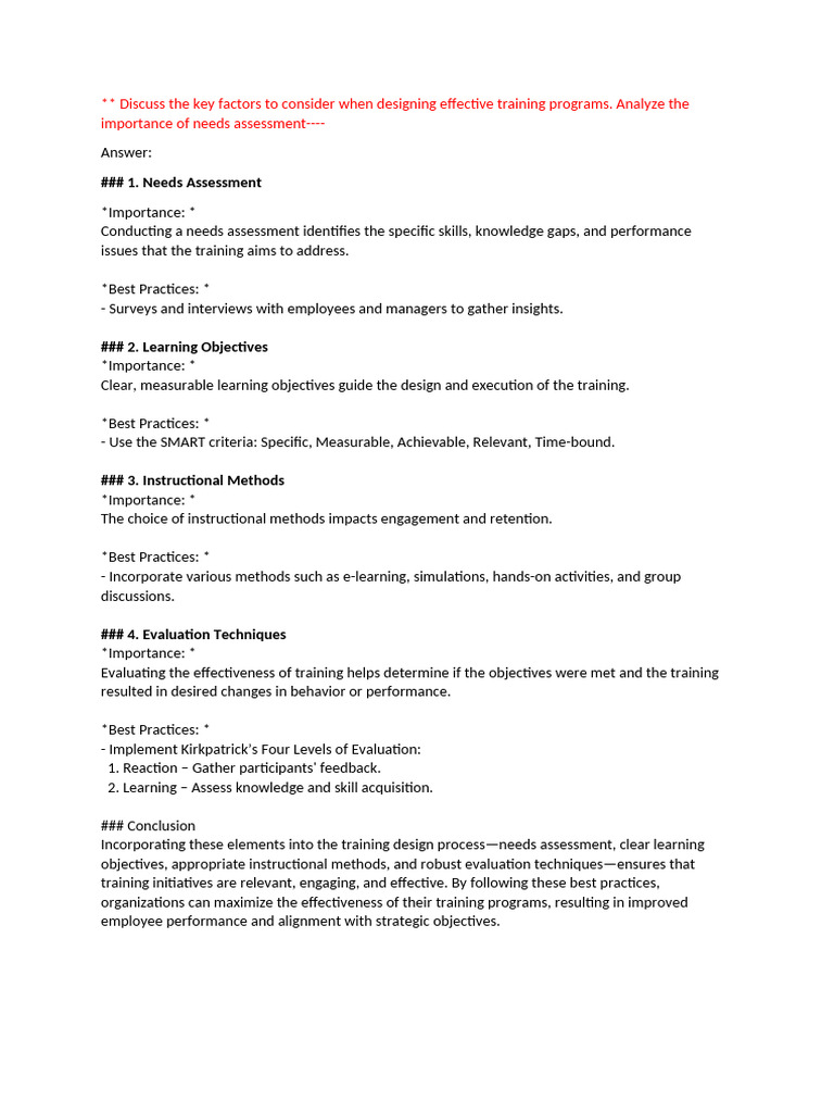 Mid Solve Abid Sir | PDF | Needs Assessment | Employee Retention