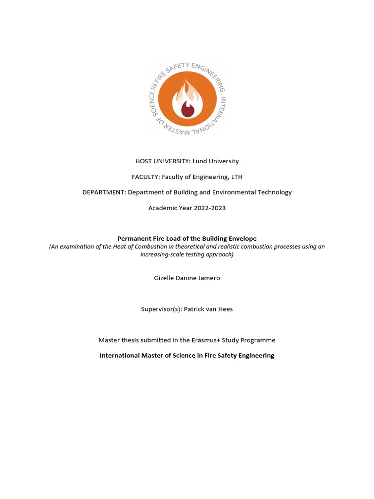 2023 Jamero Permanent Fire Load of The Building Envelope | PDF ...