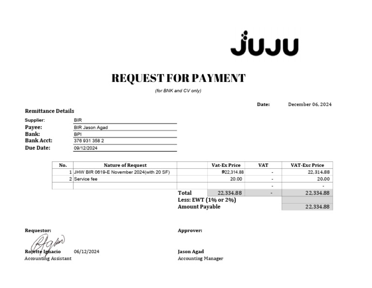 RFP-JHW Bir 0619-E November 2024 | PDF