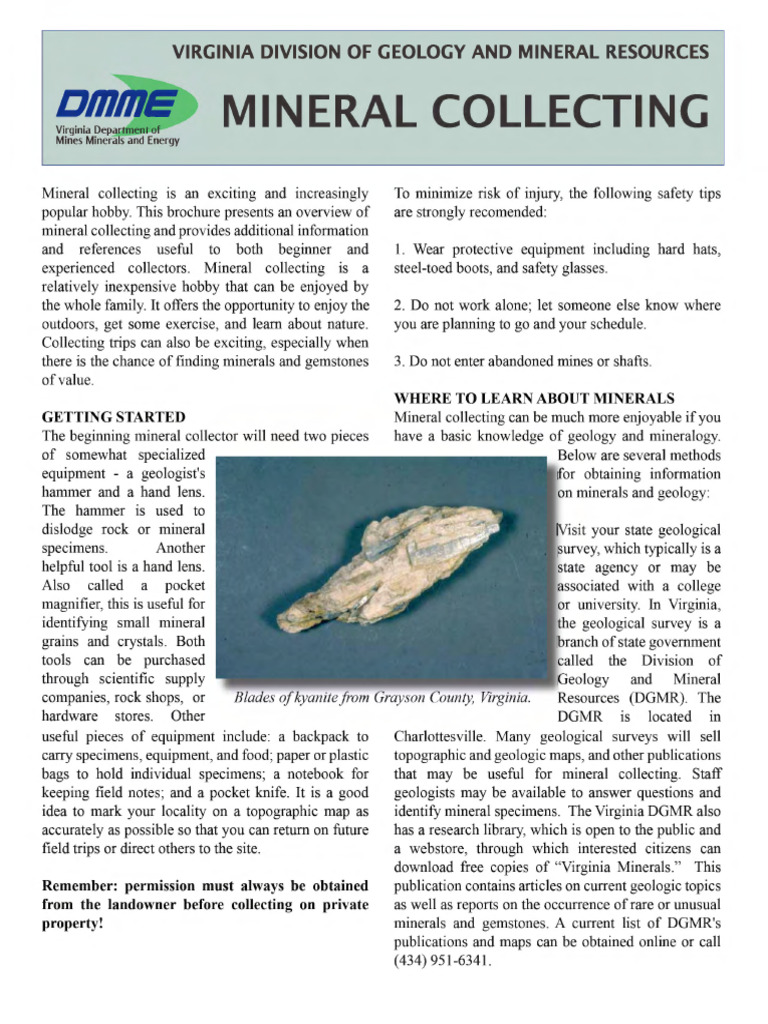 Virginia Mineral Collecting Guide | PDF | Minerals | Geology