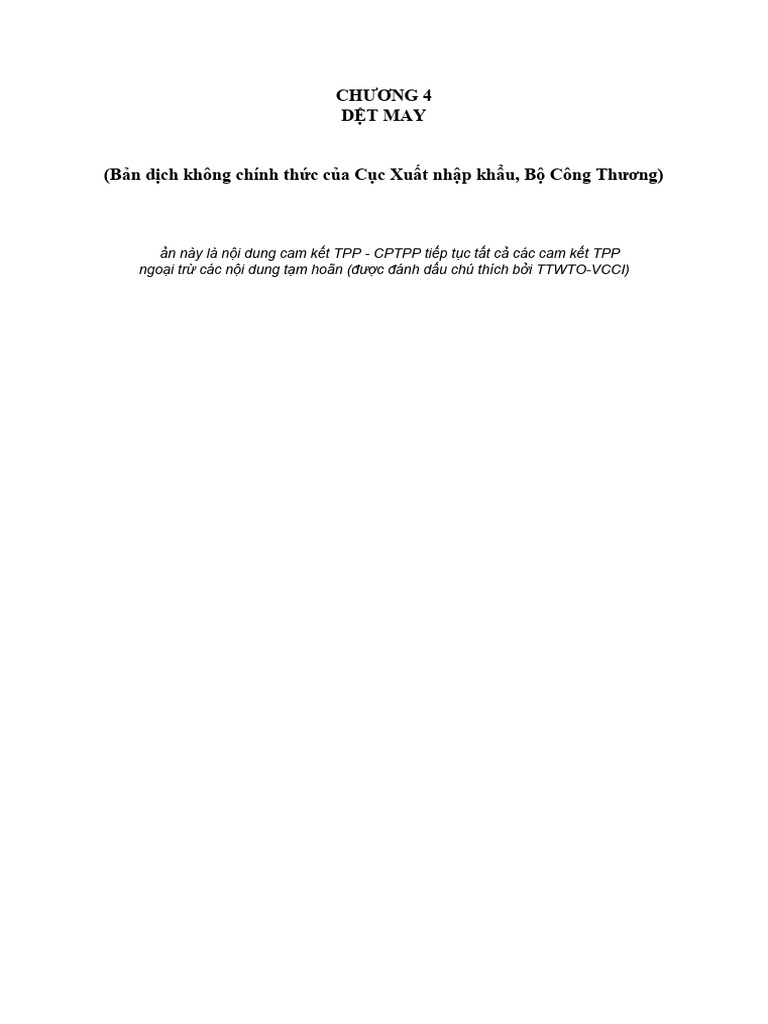 Chương 4 - CPTPP | PDF