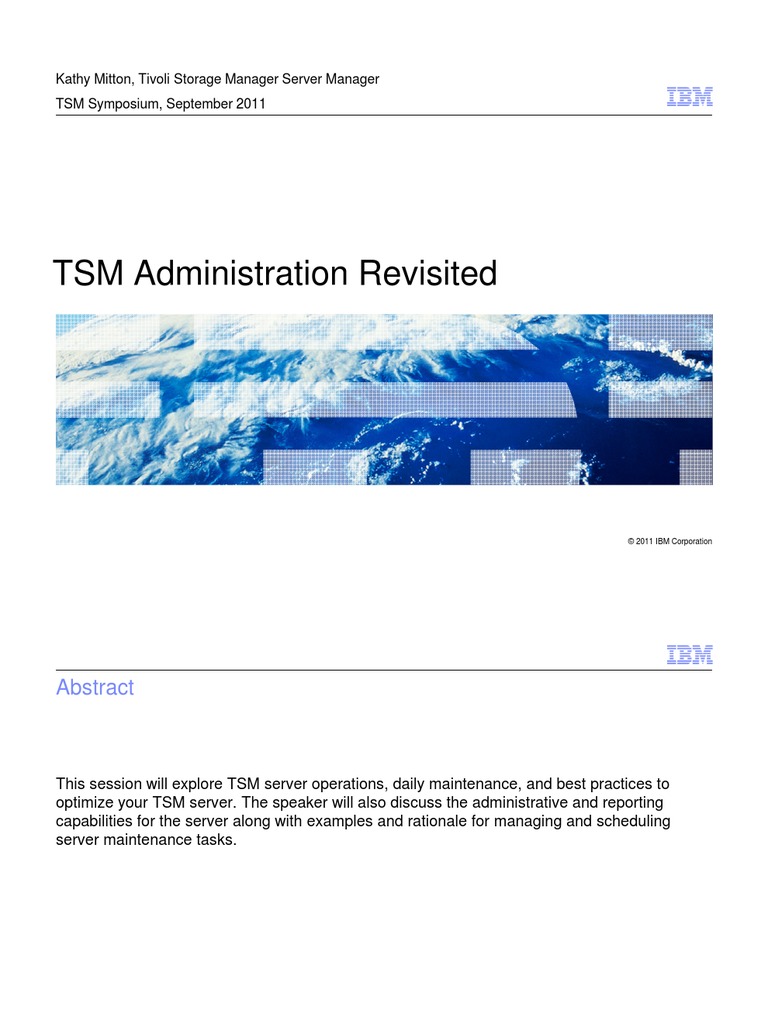 1 Tsm Admin Best Practices Download Free Pdf Replication Computing Backup