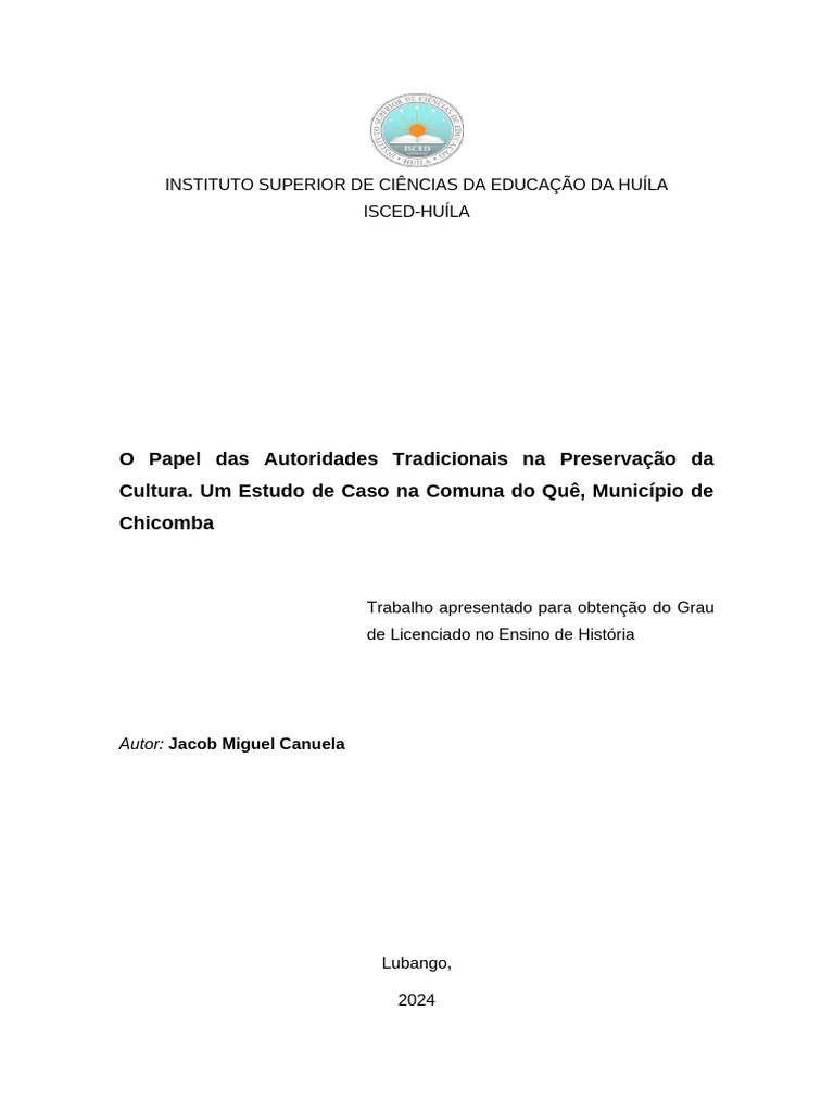 Monografia - Jacob 2024 | PDF | Método científico | Clima