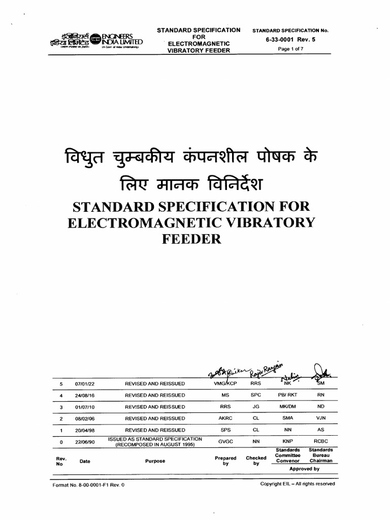 Annexure I - EIL Specificagtions | PDF | Specification (Technical Standard) | Quality Assurance