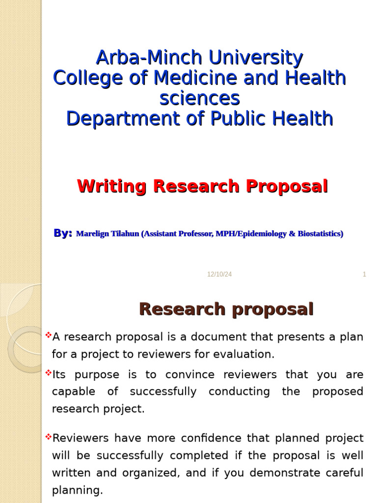 Research Proposal Guide for Public Health | PDF | Methodology | Data