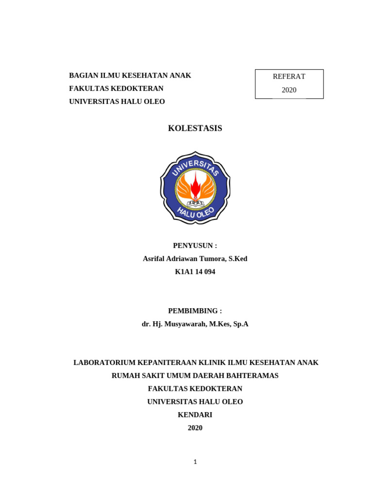 Rev Refarat Kolestasis Bagian Anak | PDF