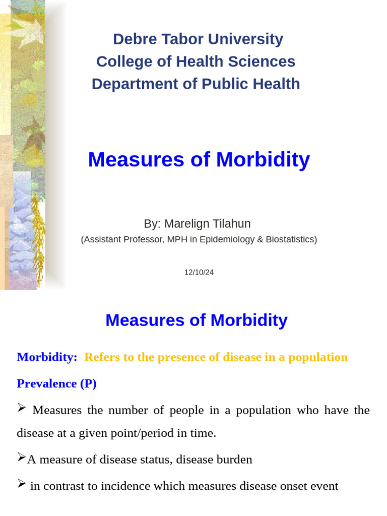 4) Measures of Morbidity PPT 5 | PDF | Incidence (Epidemiology ...