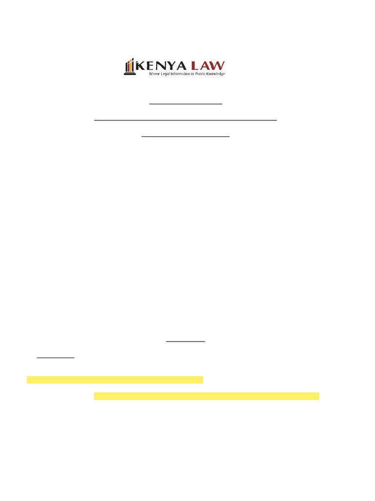 Friends of Lake Turkana Trust v Attorney General & 2 others [2014] eKLR | PDF | Jurisdiction ...