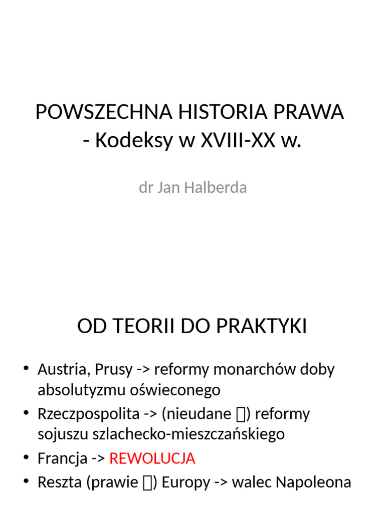 Php Halberda Kodyfikacje | PDF