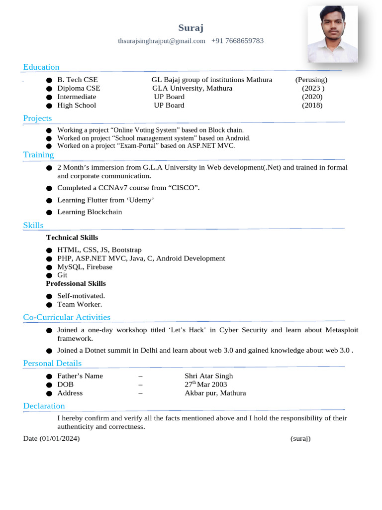 Suraj Resume1 | PDF
