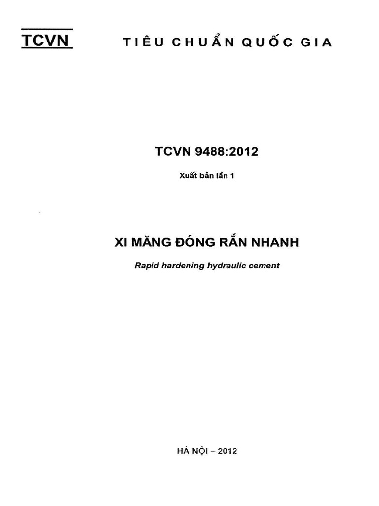 TCVN 9488 2012 - Xi Mang Dong Ran Nhanh | PDF