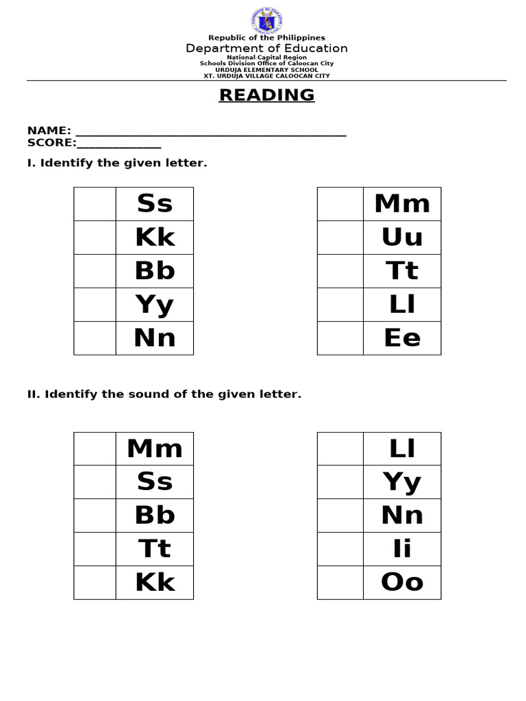 Kinder 2ND Quarter Test | PDF