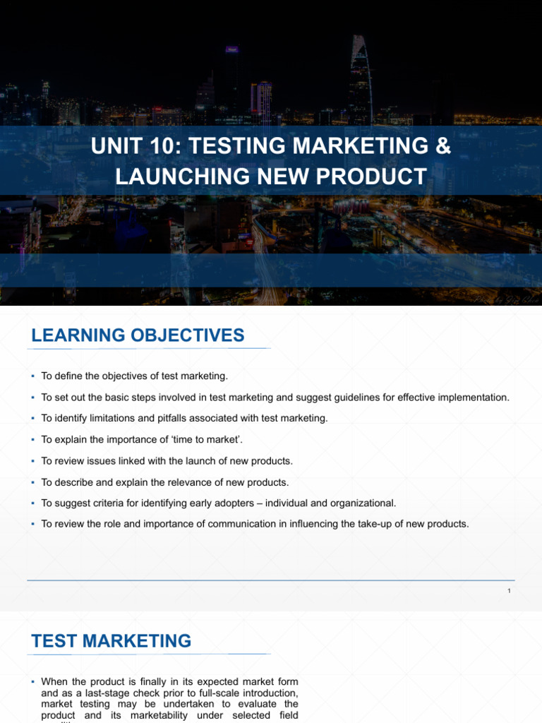 Benefits of Test Marketing for Launches | PDF | Marketing | Innovation