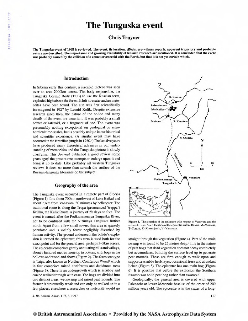 Tunguska Event Simulation Analysis | PDF