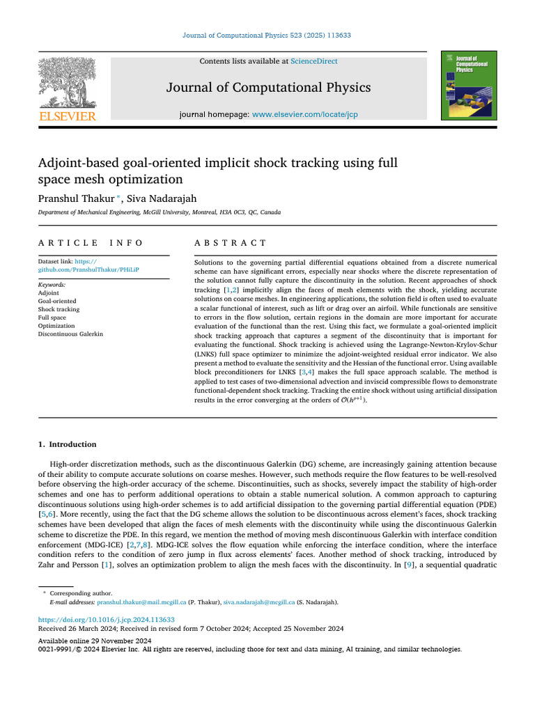 1-s2.0-S0021999124008817-main | PDF | Mathematical Optimization | Derivative