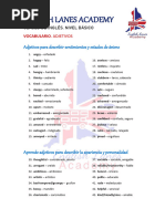 Adjetivos para Describir Sentimientos y Estados de Ánimo | PDF