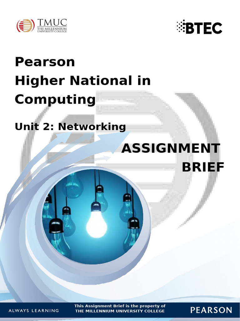 Unit 2 Networking Assignment 1 of 1 Spring 2024 | PDF | Computer Network | Ip Address