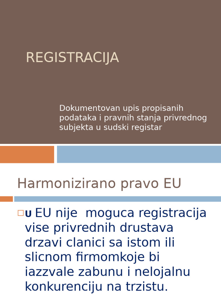 Registracija | PDF