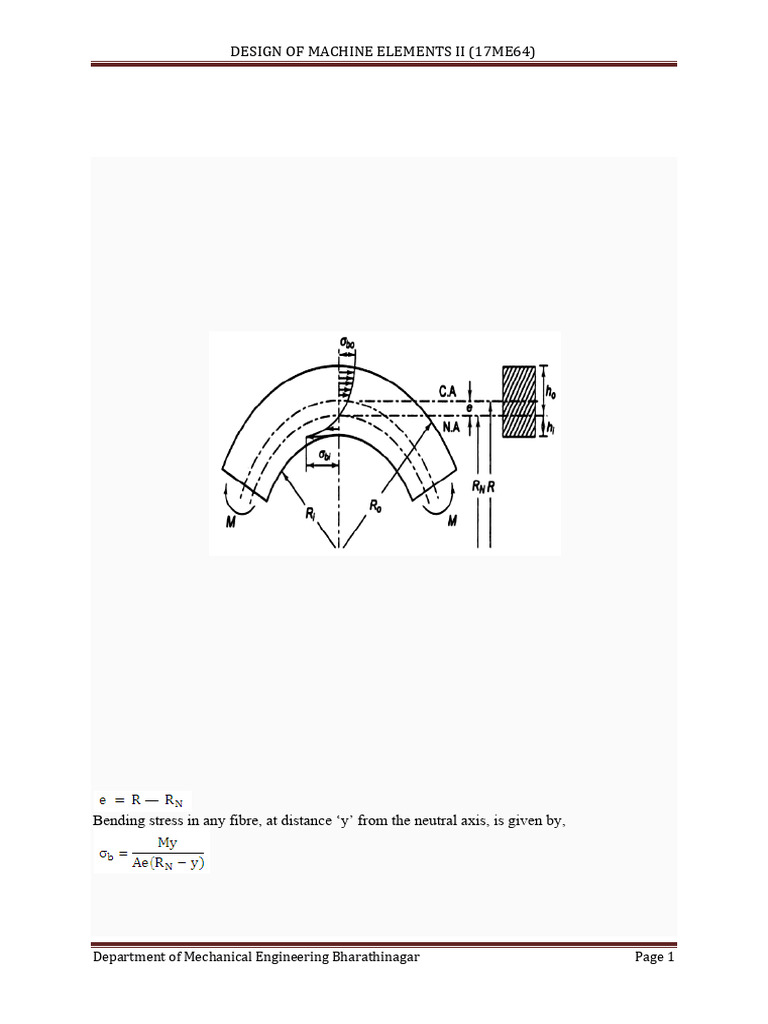 17ME64 DME-2 Module 1 | PDF | Bending | Stress (Mechanics)