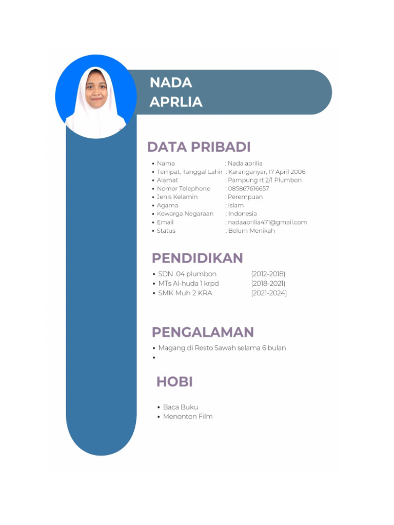 Cv. Nada Aprilia | PDF