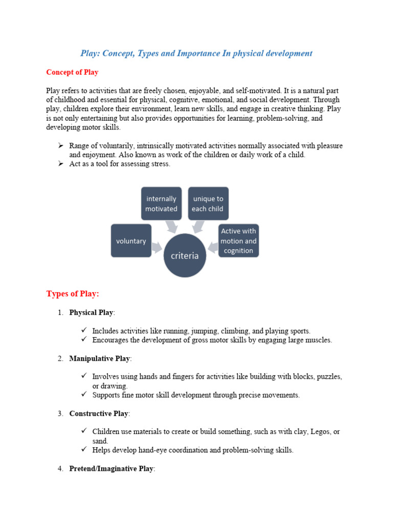 Concept of Play | PDF | Motor Coordination | Cognitive Science