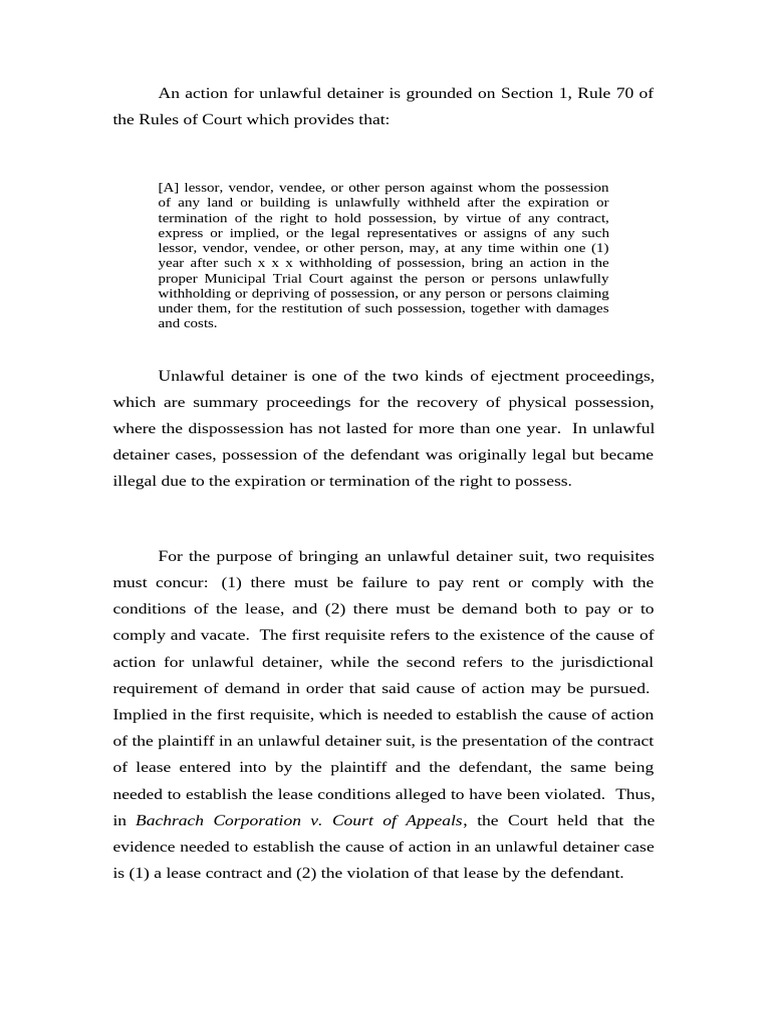 Unlawful Detainer | PDF | Lawsuit | Eviction