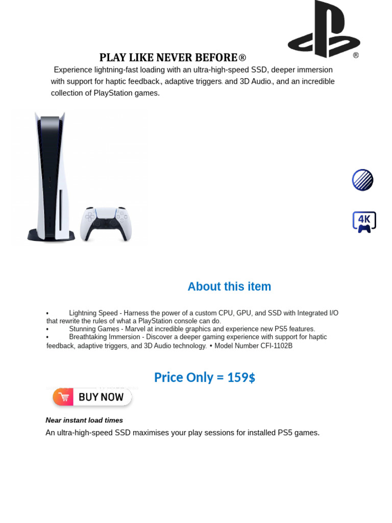 Play Like Never Before Ps5 | PDF