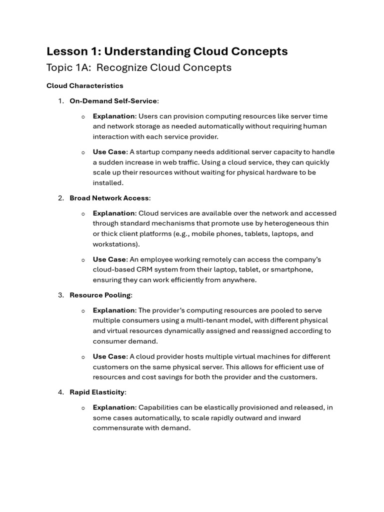 Cloud CA 1 | PDF | Cloud Computing | Software As A Service