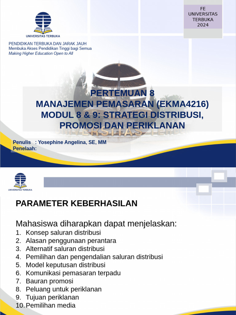 Ut Manajemen Pemasaran Pert 8 | PDF