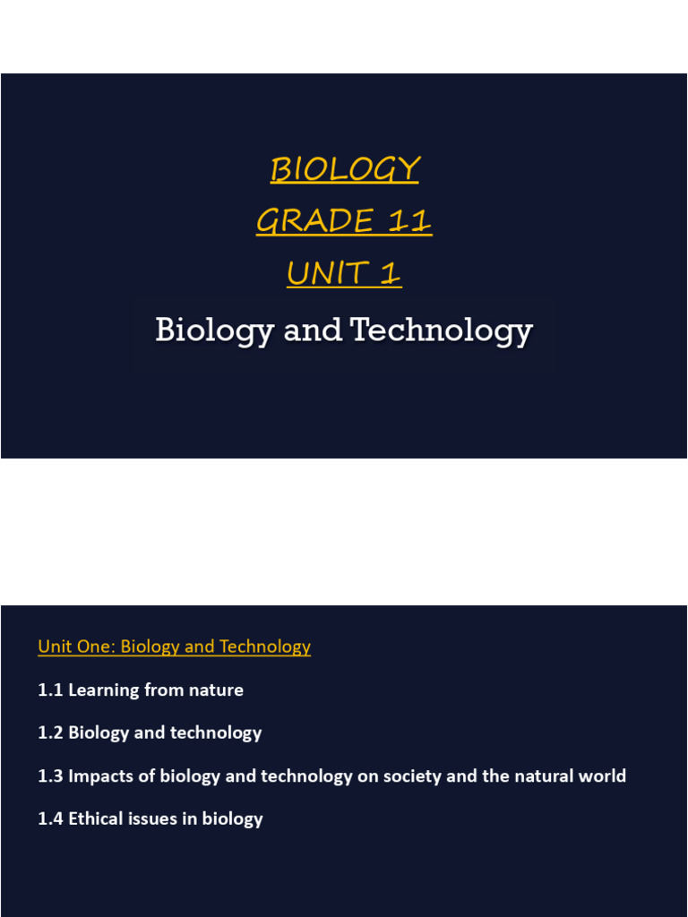 Biology & Technology: Grade 11 Unit | PDF | Reproduction | Ploidy
