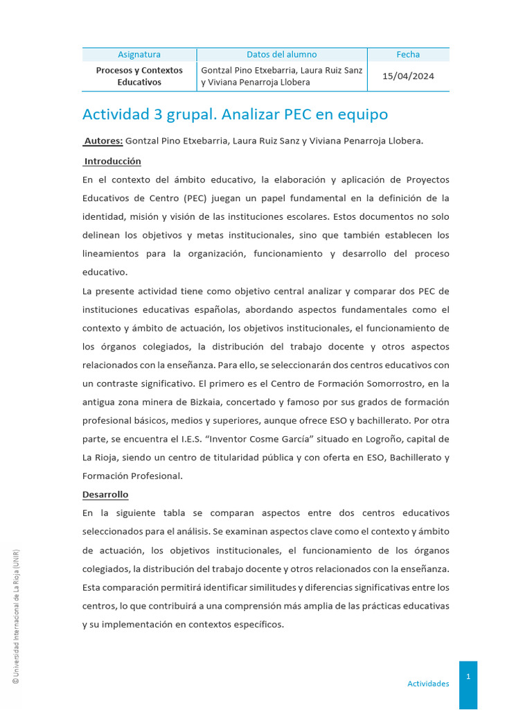 ACT.3_PEC_grupal | PDF | Maestros | Enseñando