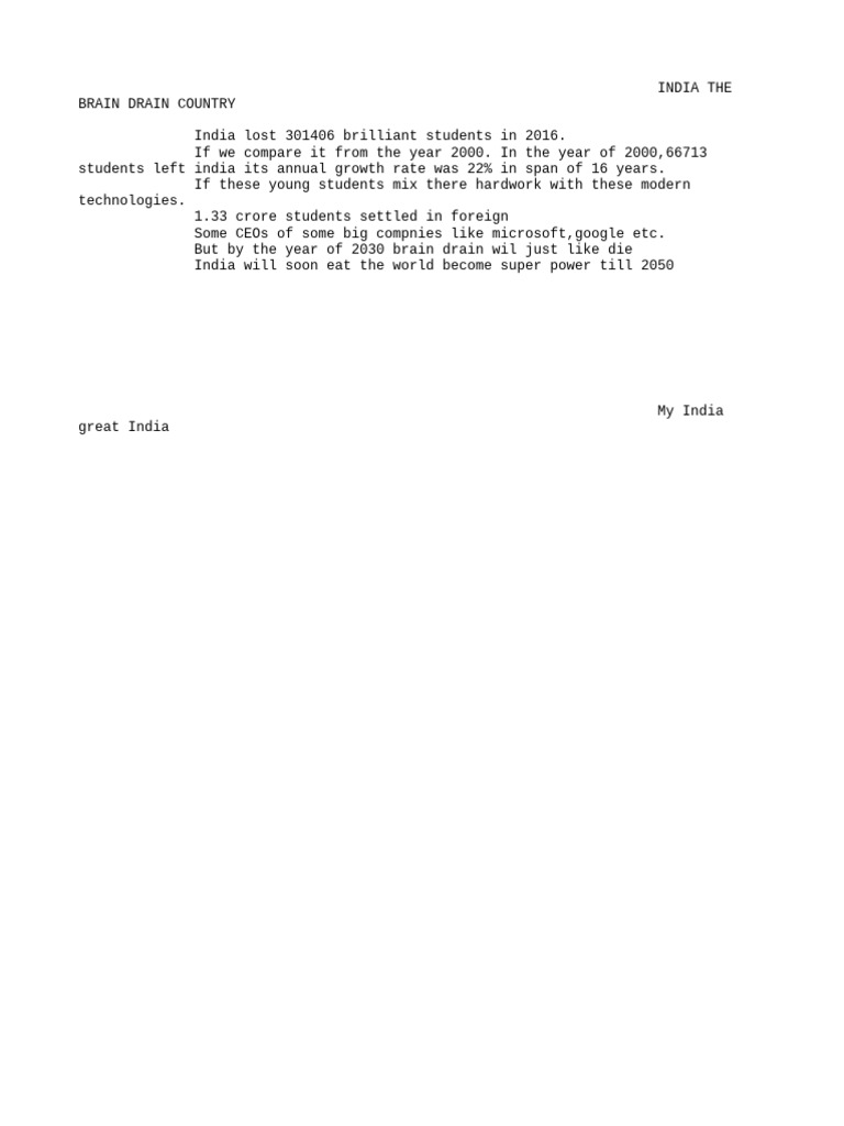 Brain Drain | PDF