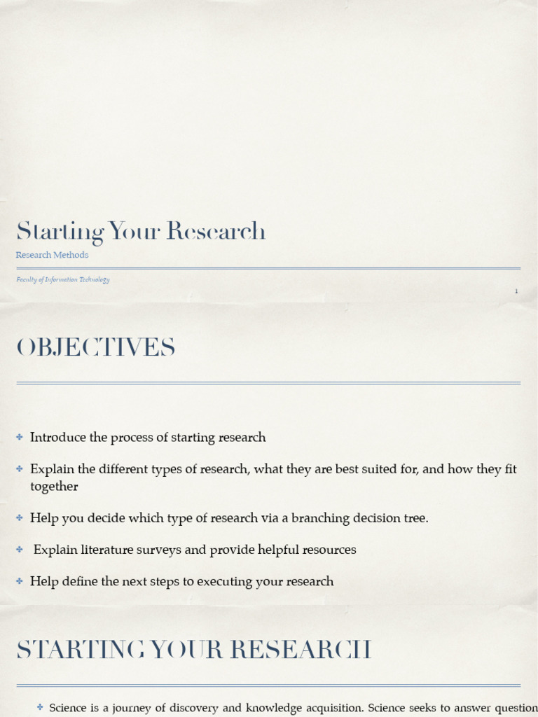 Lec2 Starting Your Research | PDF | Hypothesis | Experiment