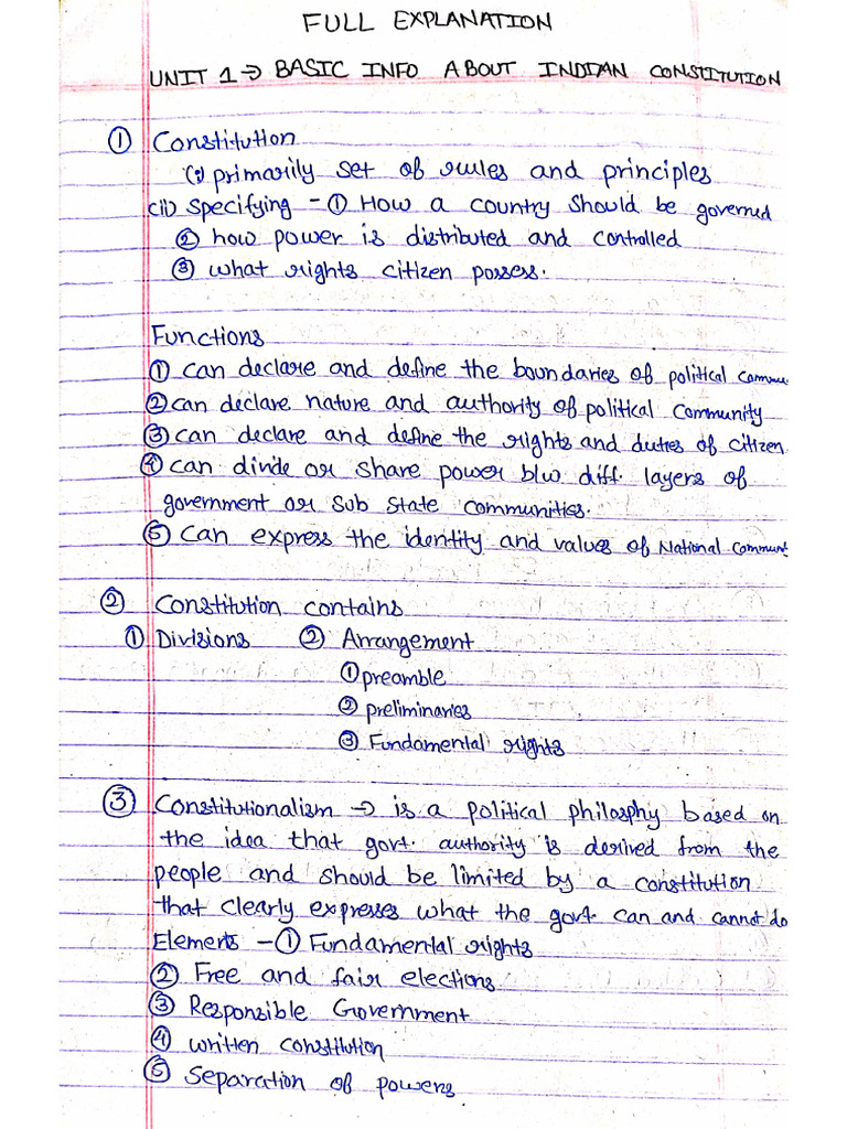 Coi Notes Unit 1&unit 2 Seb | PDF