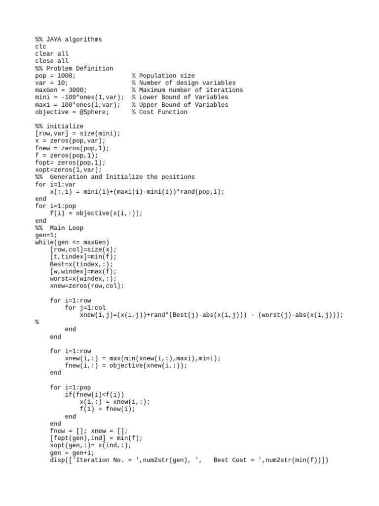 Jaya Algorithm | PDF