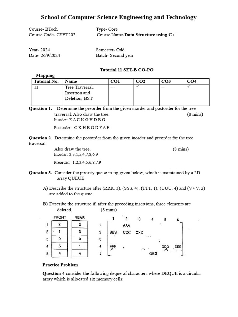 Tutorial-9 - 4 - Question | PDF