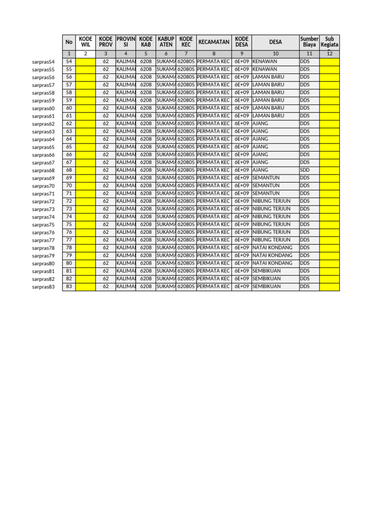 Form Pengisian Monev DD | PDF