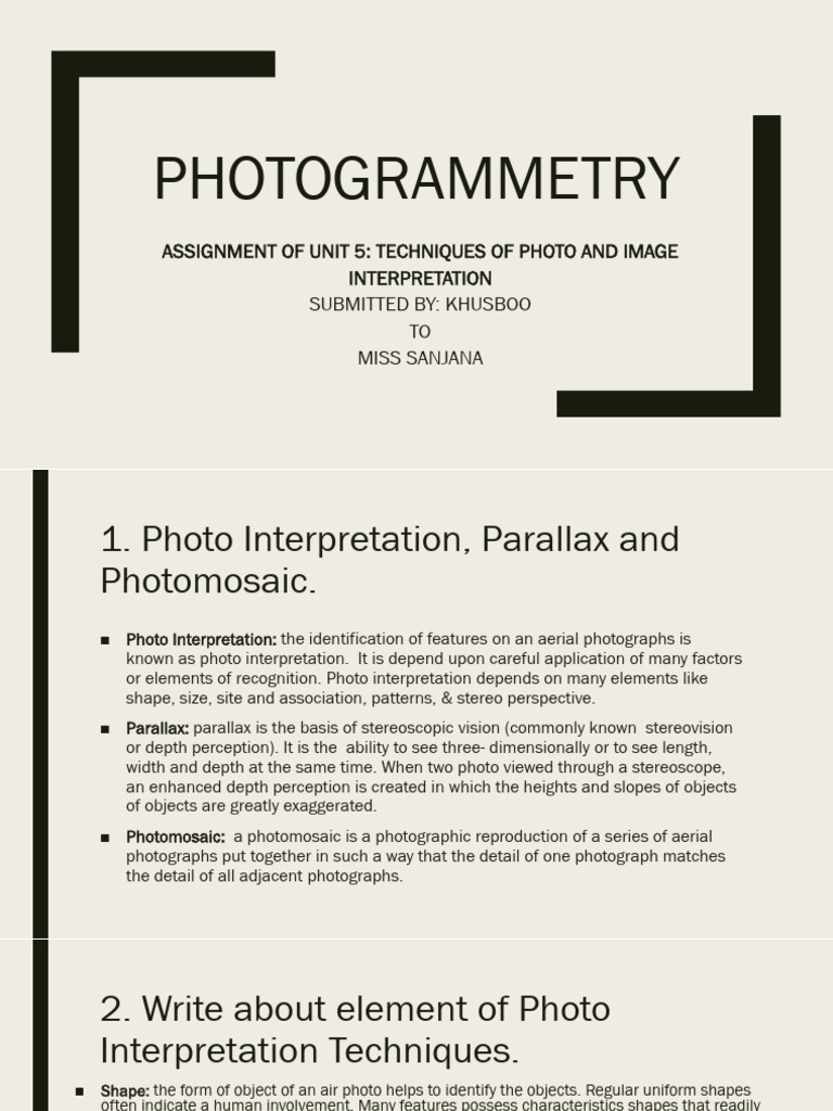 unit 5 photogrammetry | PDF | Magenta | Color