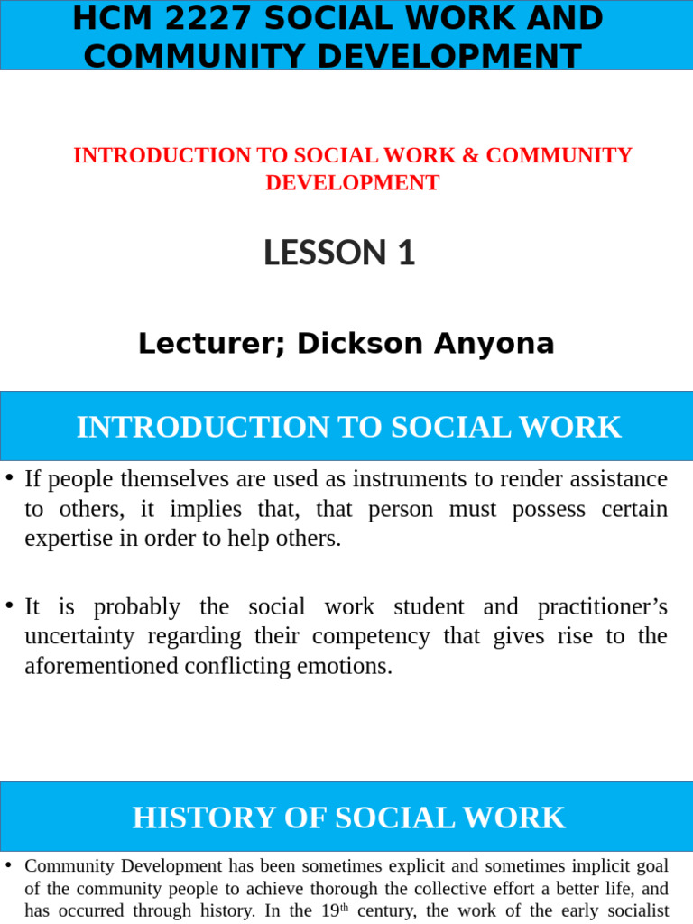 LESSON 1 Introduction To Social Work | PDF | Id | Psychoanalysis
