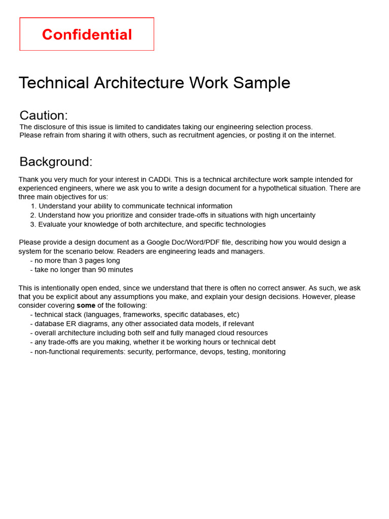 Technical Architecture Design Task | PDF | Databases | Use Case
