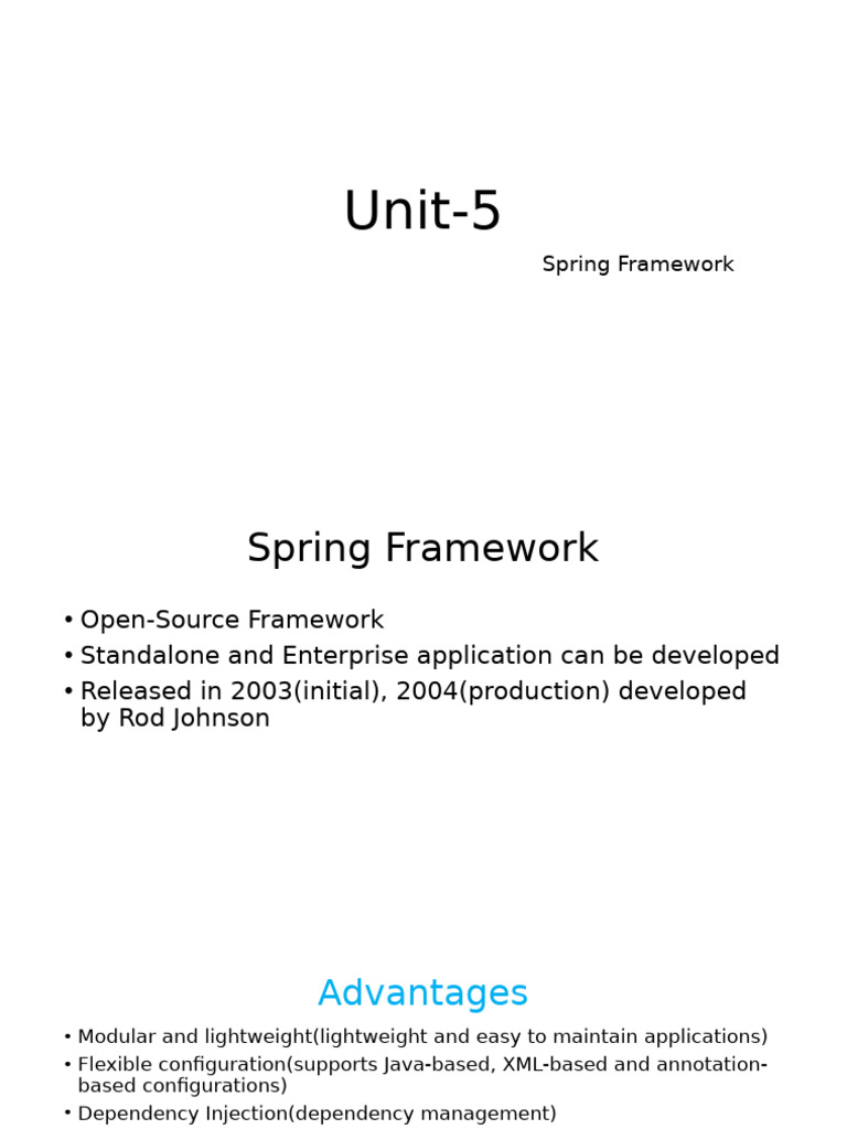 unit-5 (3) | PDF | Spring Framework | Web Service