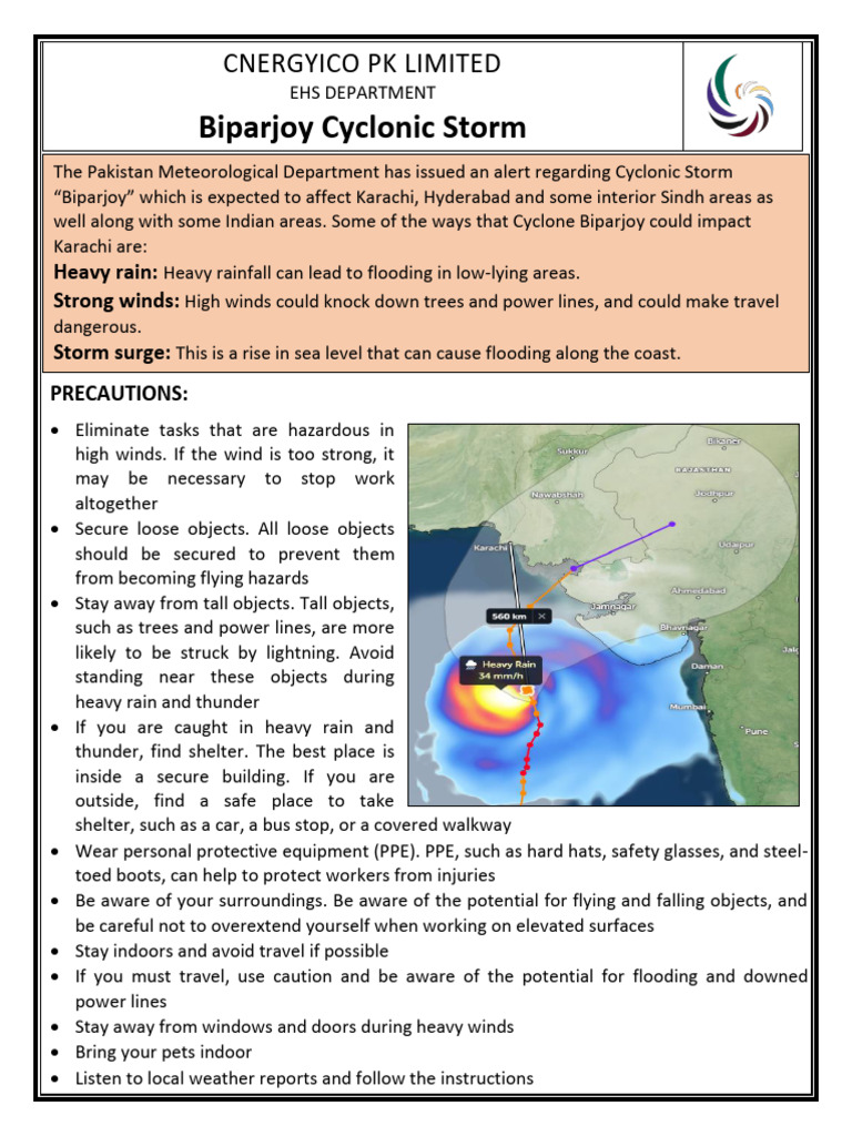 Cyclone Biparjoy Safety Precautions | PDF